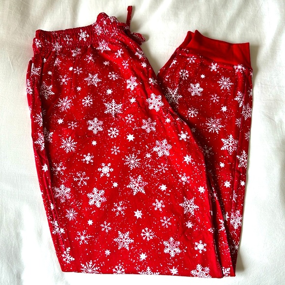 Intimates & Sleepwear | Snowflake Cotton Jogger Pj Pants M Nwt | Poshmark